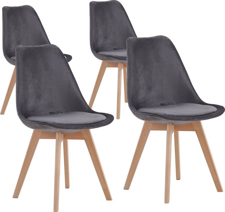 Eetkamerstoel Set van 4 Eetkamerstoelen Set 4 Stuks Stoelen Set van 4 ...