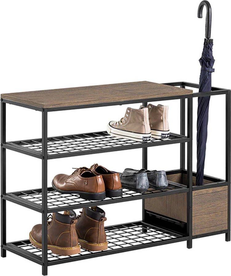 Simpletrade Schoenenrek Gangkast Industrieel Opbergkasten met deuren ...